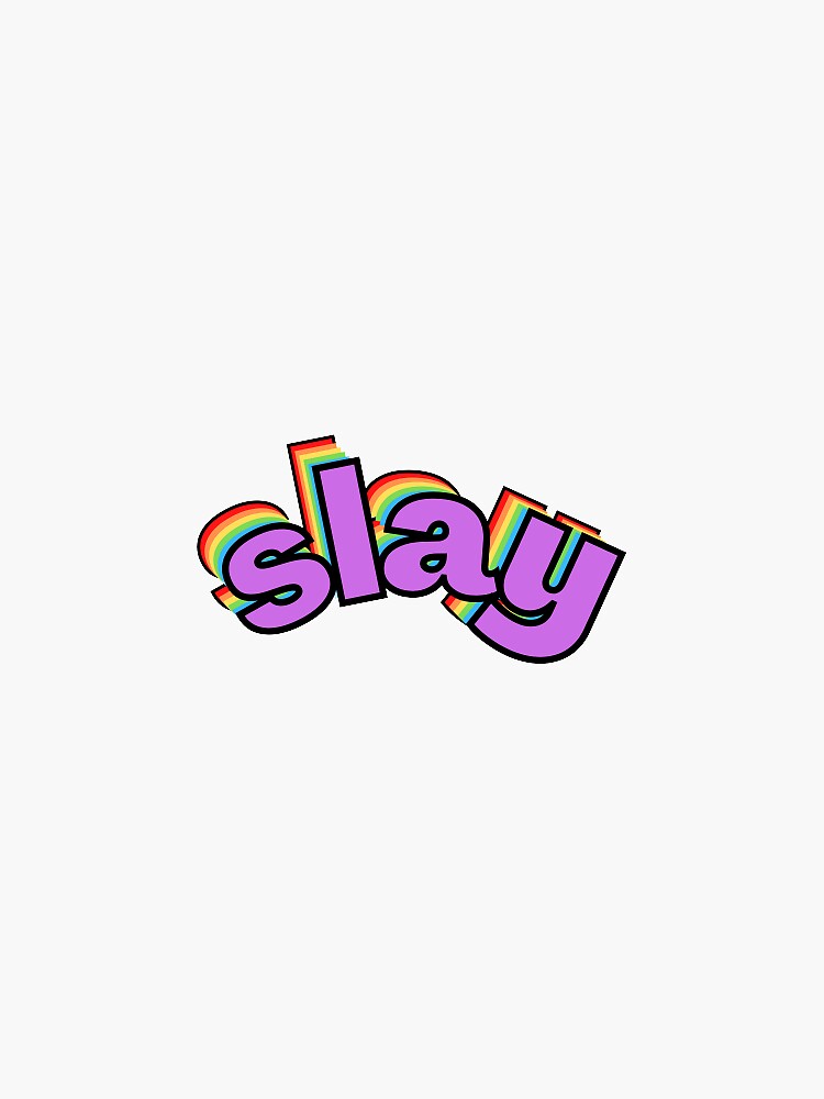 "Rainbow Minimalistic Slay Border" Sticker for Sale by maxrandomstuff ...