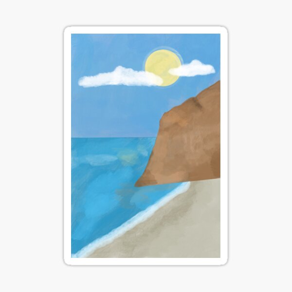 "Beach Scene" Sticker for Sale by VeronicasWorld | Redbubble