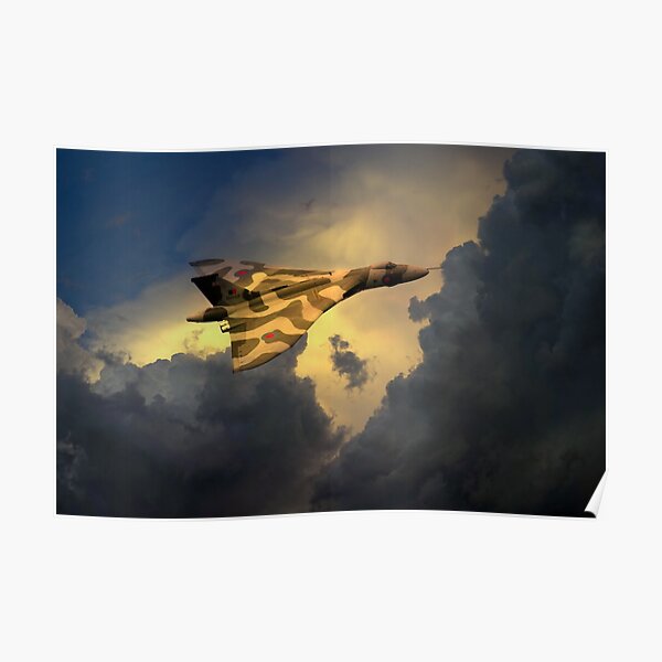 "Golden Vulcan " Poster by aviationart | Redbubble