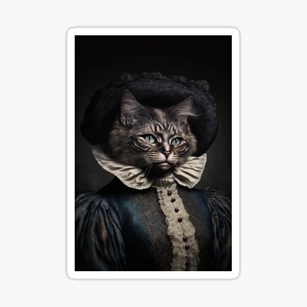 "Hyper Realistic Cat Portrait Royal Renaissance Animal – Photorealism ...