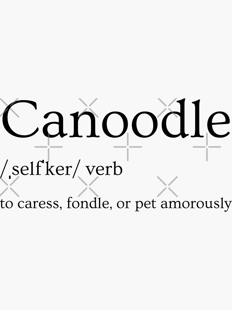 "Canoodle Definition" Sticker for Sale by Pixelish | Redbubble