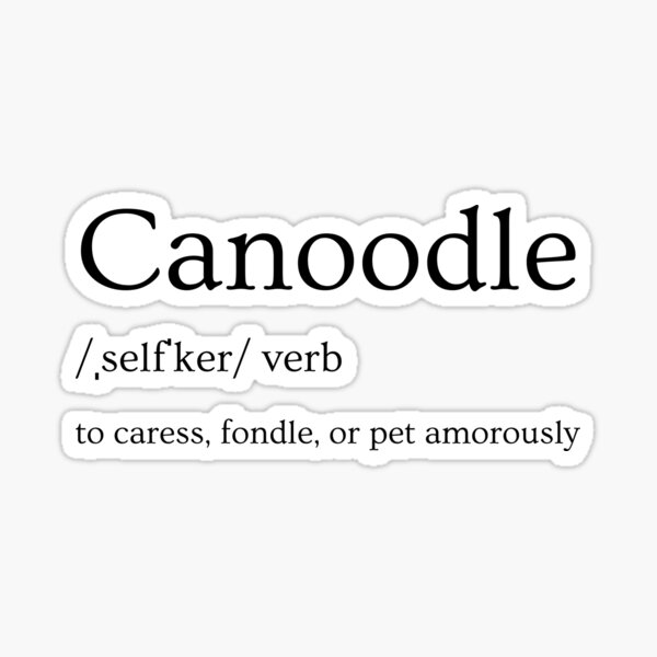 "Canoodle Definition" Sticker for Sale by Pixelish | Redbubble