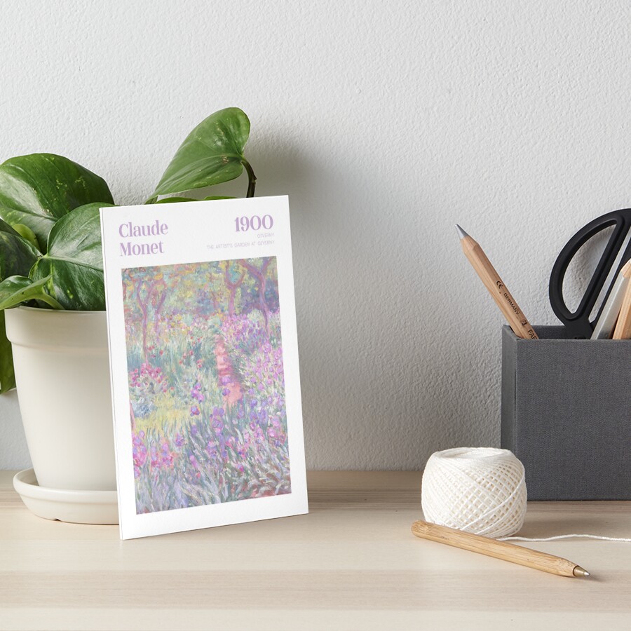 "The Artist's Garden at Giverny by Claude Monet, Lavender Lilac Purple ...