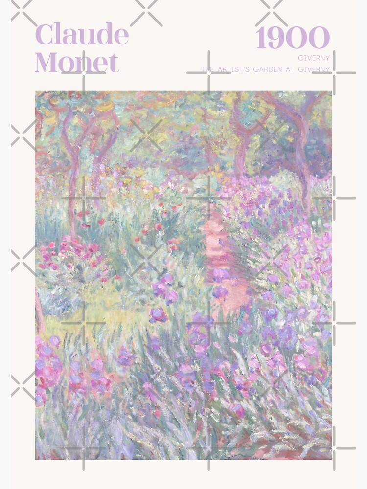 "The Artist's Garden at Giverny by Claude Monet, Lavender Lilac Purple ...