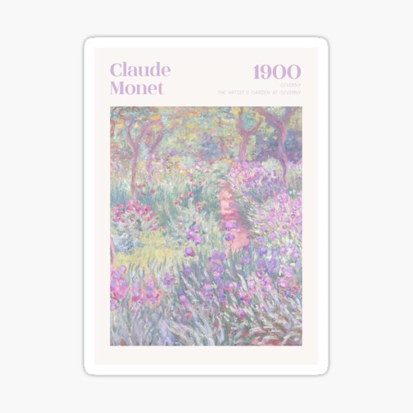 "The Artist's Garden at Giverny by Claude Monet, Lavender Lilac Purple ...