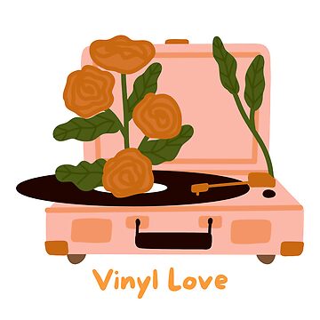 "Vinyl Love Record Player Turn Table" Sticker for Sale by ...