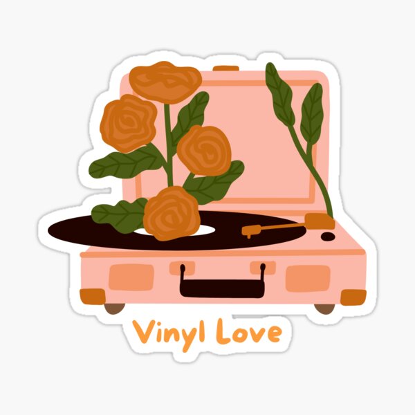 "Vinyl Love Record Player Turn Table" Sticker for Sale by ...