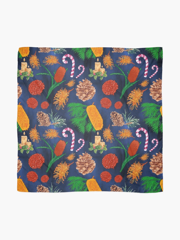 "Beautiful Australian Native Christmas Pattern" Scarf by annaleebeer ...