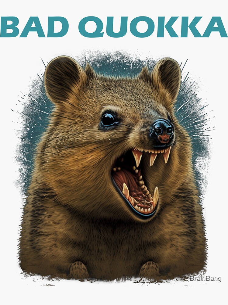 "Bad Quokka" Sticker by BrainBang | Redbubble