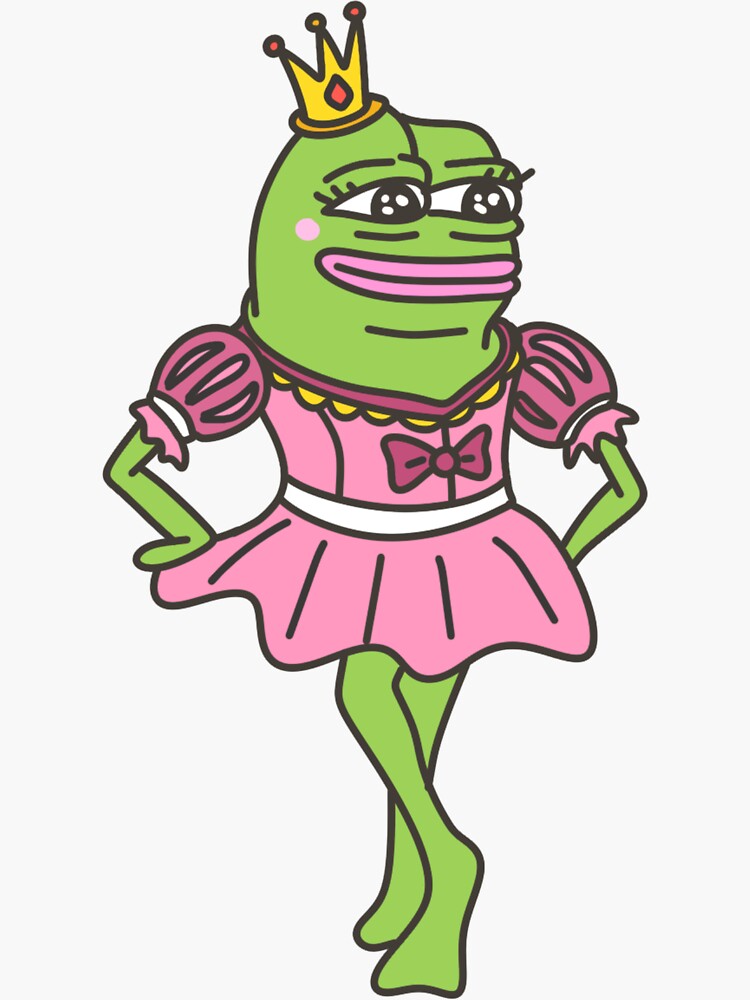 "Pepe Princess " Sticker for Sale by fatma13qallaf | Redbubble