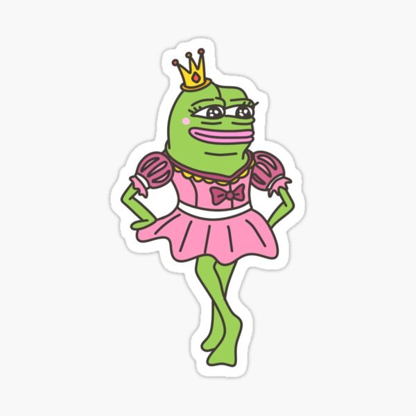"Pepe Princess " Sticker for Sale by fatma13qallaf | Redbubble
