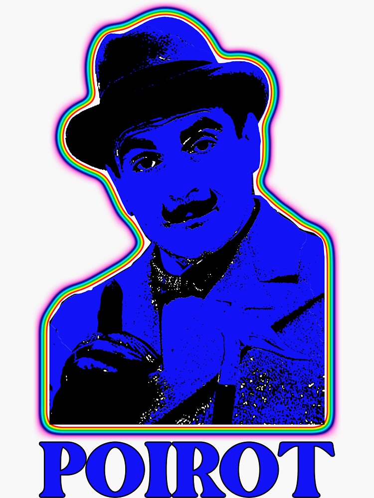 "poirot popart" Sticker for Sale by ilustra-ink | Redbubble