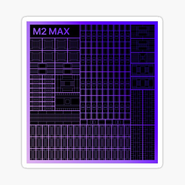 "Apple M2 Max Die" Sticker for Sale by ThunderRuler | Redbubble