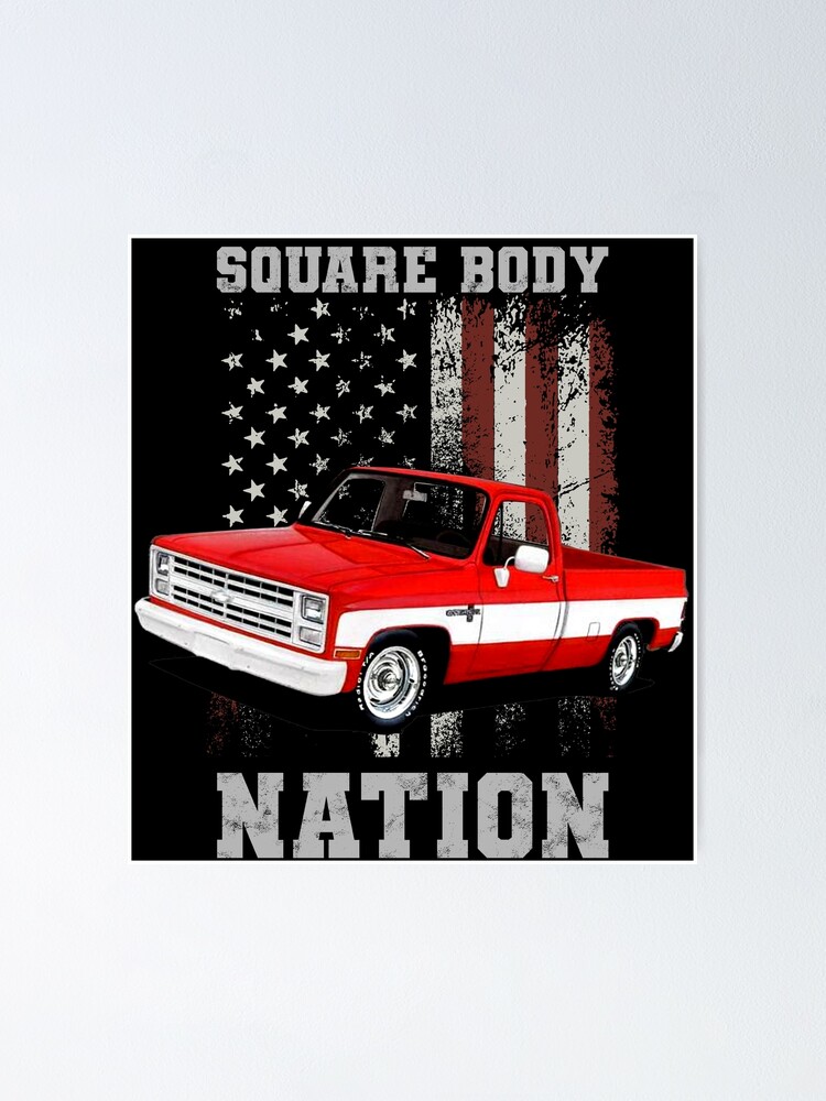 "Chevy Silverado C10 K10 C30 Square Body Pickup Truck " Poster for Sale ...