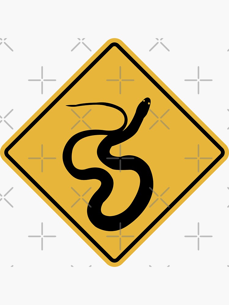 "Snake Taipan Road Sign" Sticker for Sale by GEEK-FACTORY-EU | Redbubble