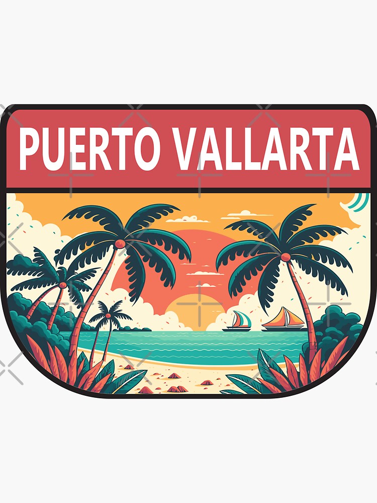 "Puerto Vallarta Mexico Retro Emblem" Sticker for Sale by ...