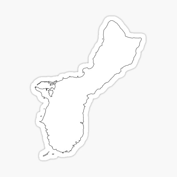 "Guam Map by Basement Mastermind" Sticker for Sale by BasementMaster ...