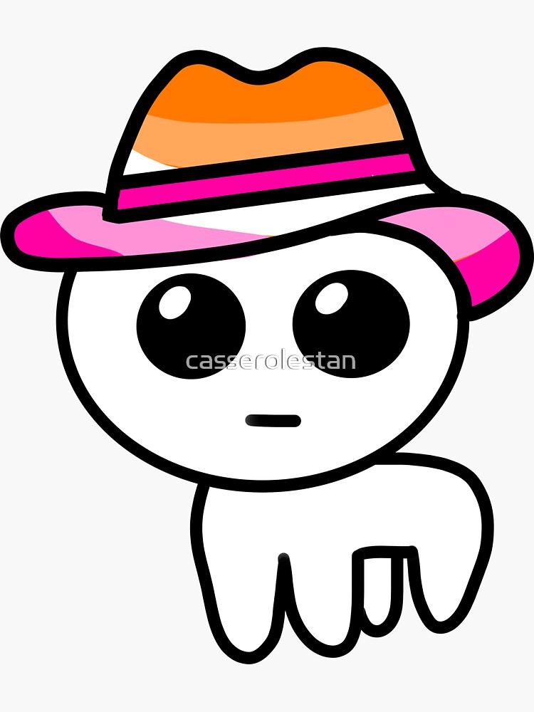 "Yippee Cool Hat (Lesbian)" Sticker for Sale by casserolestan | Redbubble