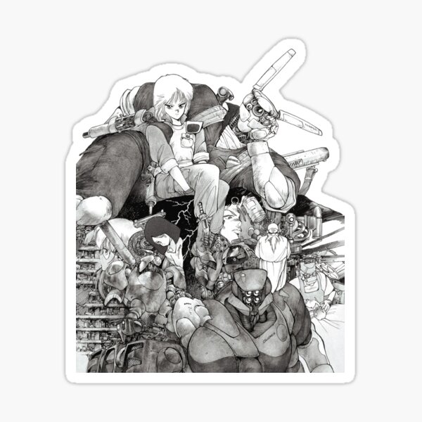 "Appleseed - Briareos & Deunan #4" Sticker for Sale by slowrotation ...