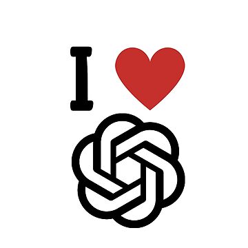 "I love ChatGPT" Sticker by Nemosis | Redbubble