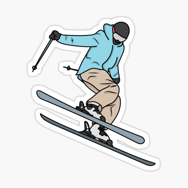"Skier" Sticker for Sale by maggie-mays | Redbubble