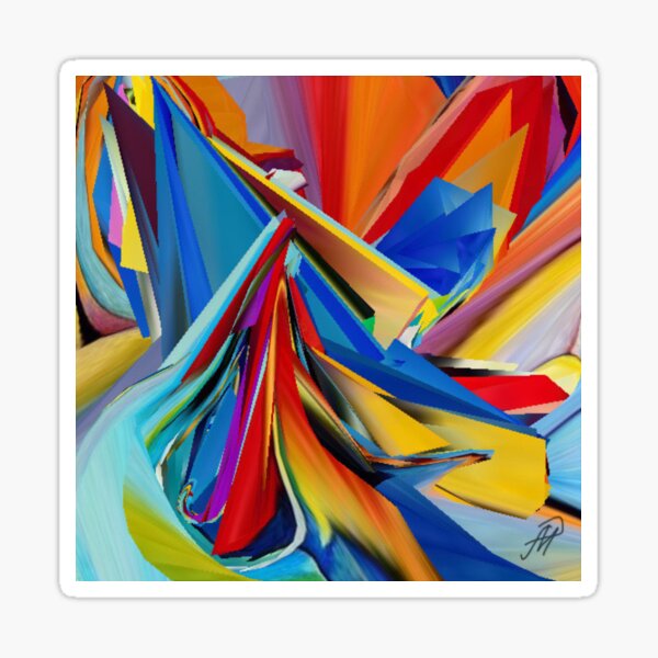 "Abstract: Pyramids collide into each other." Sticker for Sale by ...