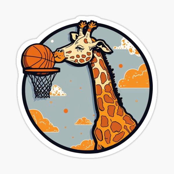 "Basketball Giraffe" Sticker for Sale by sparktalyst | Redbubble