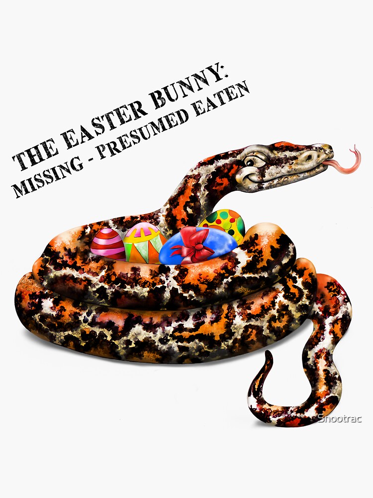 "The Easter Bunny: Missing - Presumed Eaten | Cartoon Burmese Python ...