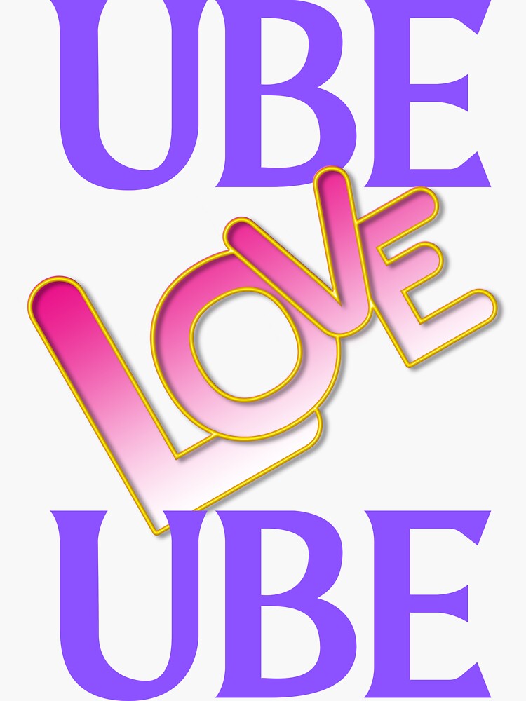 " UBE Love Filipino Treat" Sticker for Sale by photocatphoto | Redbubble