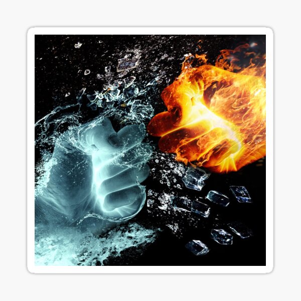 "Ice and fire" Sticker for Sale by immellstorn | Redbubble