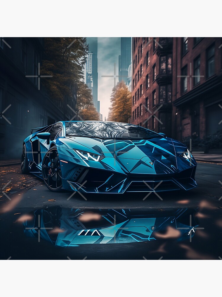 "Blue Lambo" Poster for Sale by Thedesignerarts | Redbubble