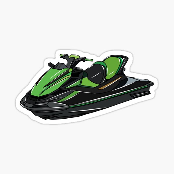 "Jet ski cartoon illustration" Sticker for Sale by Misscartoon | Redbubble