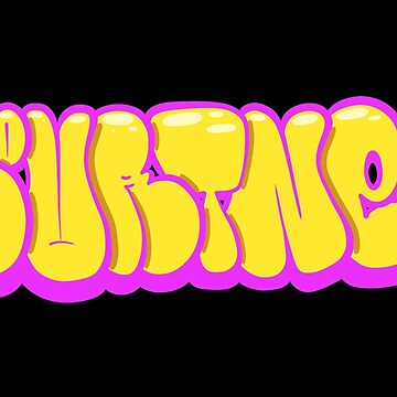 "Yellow Courtney Name Tag" Sticker for Sale by ArtByNabes | Redbubble