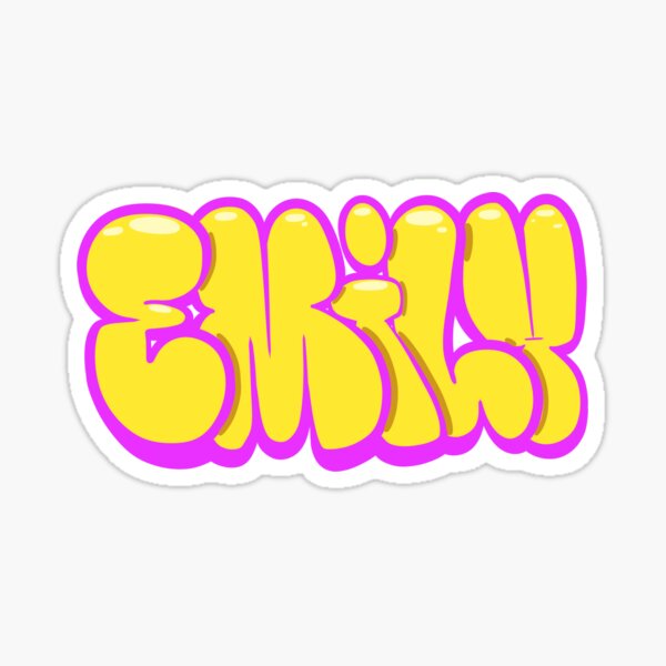 "Yellow Emily Name Tag" Sticker for Sale by ArtByNabes | Redbubble