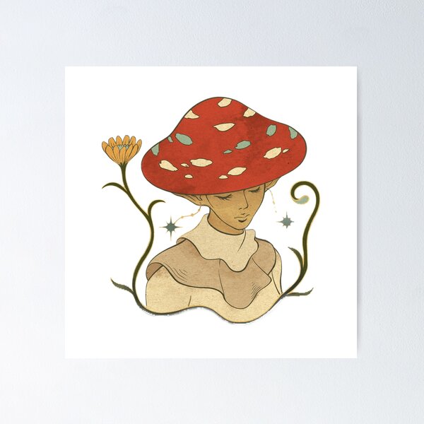 "Toadstool Person :)" Poster for Sale by Verdensrommet | Redbubble
