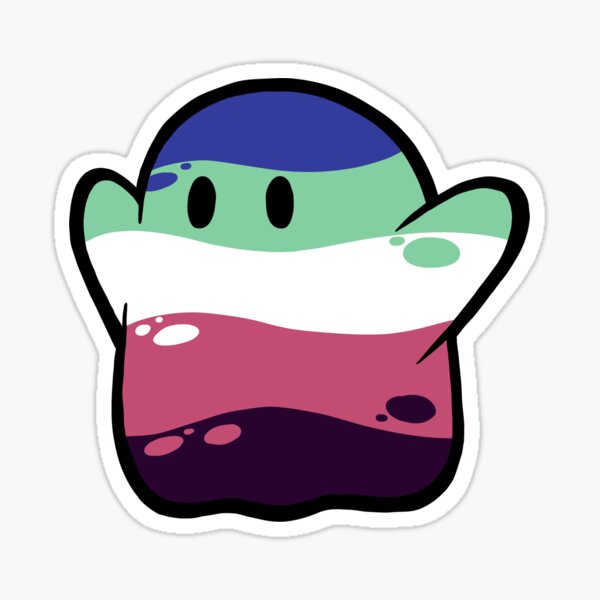 "Spooky Fluid Ghost Novosexual Pride Flag" Sticker for Sale by ...