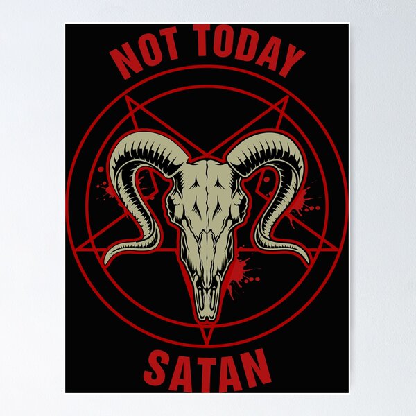 "Not Today Satan - Animal Lamb Logo" Poster for Sale by Harirwedst ...
