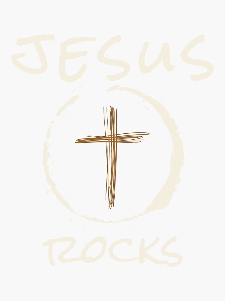 "Jesus Rocks" Sticker for Sale by Designsbyeliane | Redbubble