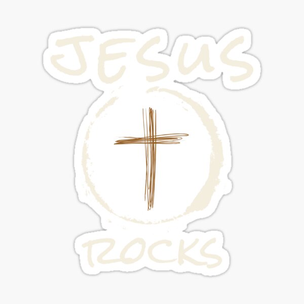 "Jesus Rocks" Sticker for Sale by Designsbyeliane | Redbubble