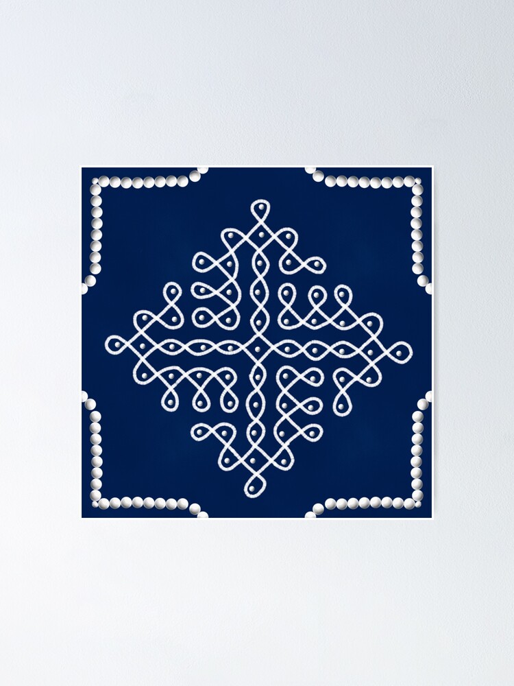 "Dot kolam/muggu/sikku kolam" Poster for Sale by ShreecreatE | Redbubble
