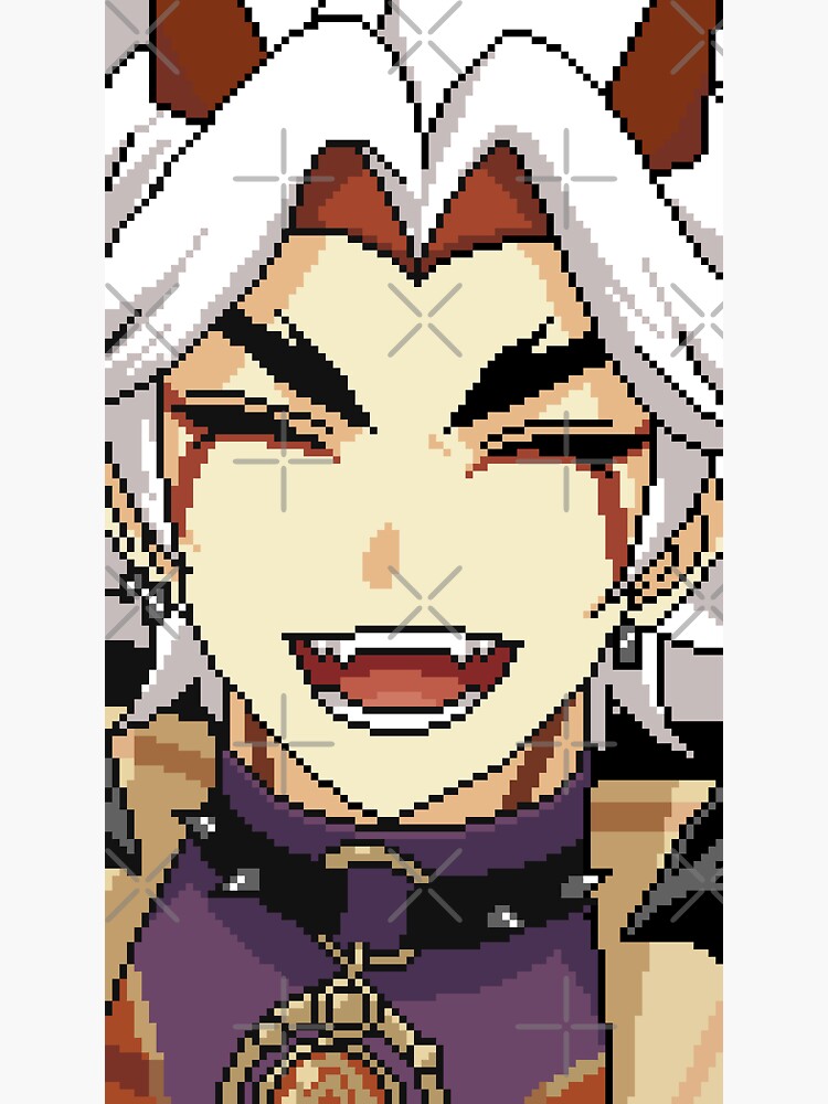 "Pixel Arataki Itto" Sticker for Sale by akvs | Redbubble