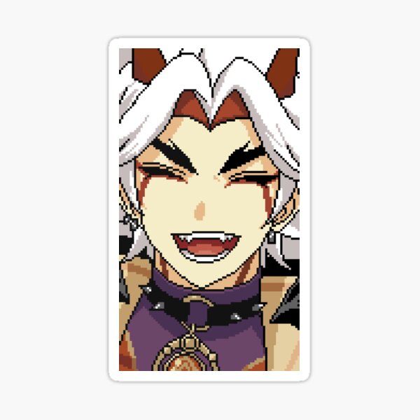 "Pixel Arataki Itto" Sticker for Sale by akvs | Redbubble