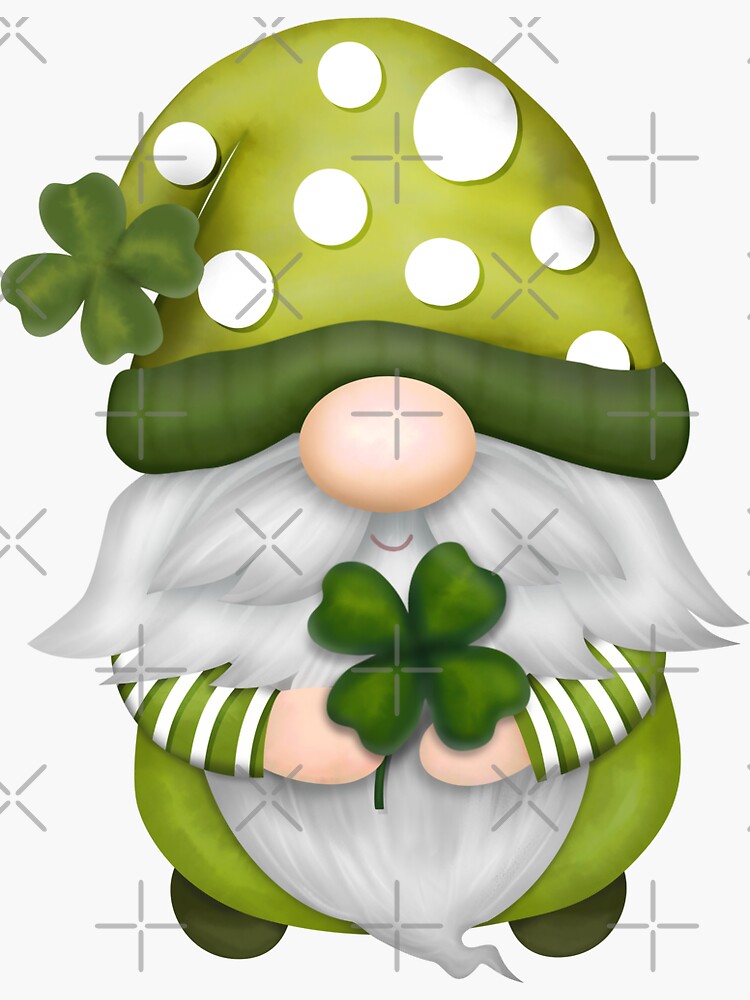 "Gnome St Patrick's Day" Sticker for Sale by pookkudesign | Redbubble