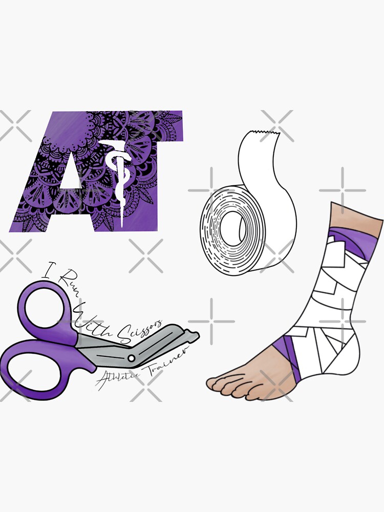 "Athletic Training Sticker Sheet- Purple" Sticker for Sale by Cyd-AT ...