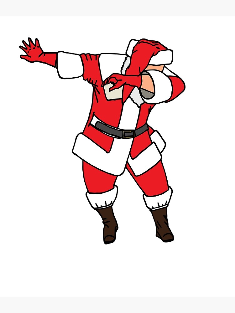"Dabbing Santa Shirt - Funny Santa Claus Christmas Dab Tee" Art Print ...