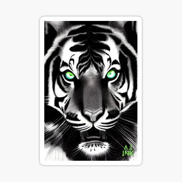"A.I INK | Tiger Eyes " Sticker for Sale by AI-INK | Redbubble