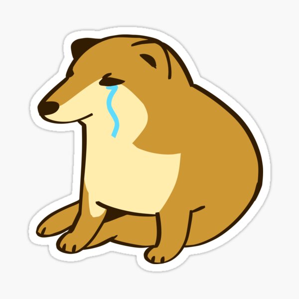 "Sad Cheems" Sticker for Sale by PeePooShop | Redbubble