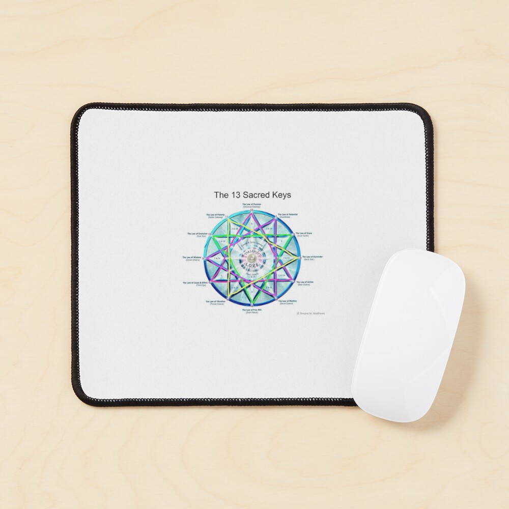 "13 Sacred Keys w/ 4 Merkaba Triangles Emphasized " Sticker for Sale by ...