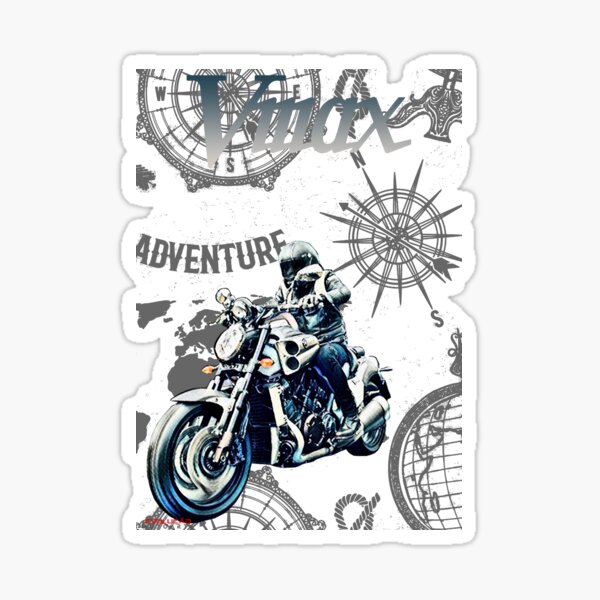 "Yamaha Vmax Compass" Sticker for Sale by Evomotoarte | Redbubble