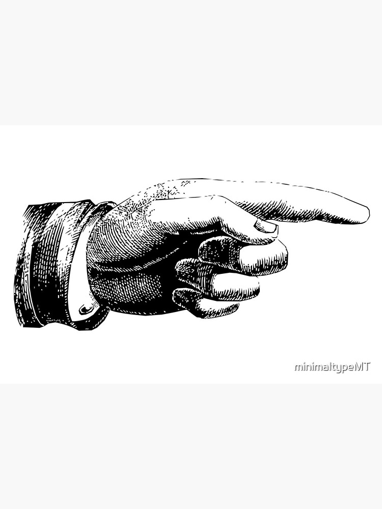 Vector De Mano Señalando Vintage